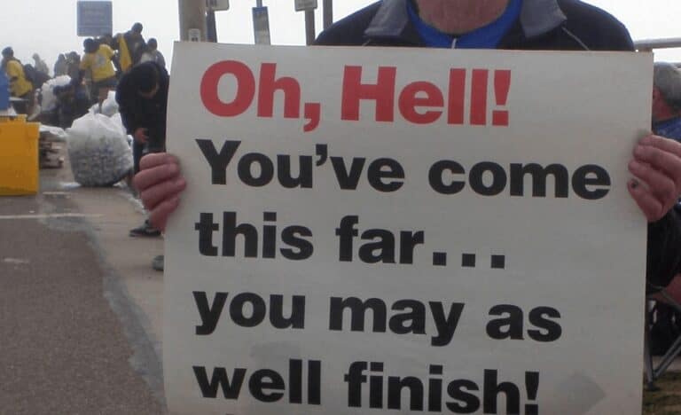 Triathlon Signs - Ironman Signs - Funny Race Day Motivation